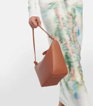 Loewe Hammock Mini Leather Shoulder Bag - Brown