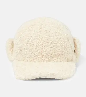 Stella McCartney Faux Shearling Baseball Cap - Neutrals