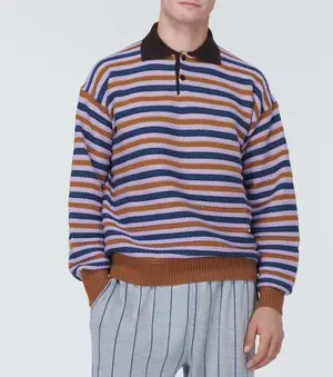 Zegna X The Elder Statesman Cashmere Blend Polo Sweater