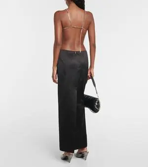 Gucci High-rise Silk Satin Maxi Skirt