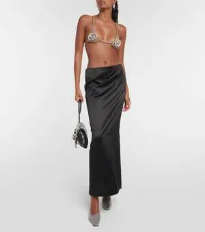 Gucci High-rise Silk Satin Maxi Skirt
