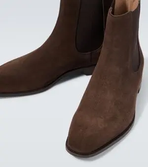 Manolo Blahnik Delsa Suede Chelsea Boots