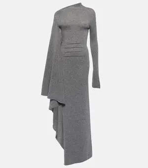 ANN DEMEULEMEESTER Zorka Draped Wool And Cashmere Maxi Dress