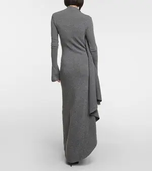ANN DEMEULEMEESTER Zorka Draped Wool And Cashmere Maxi Dress