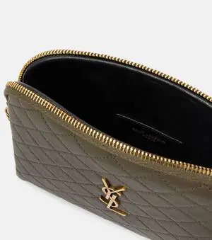 Saint Laurent Gaby Leather Shoulder Bag - Brown