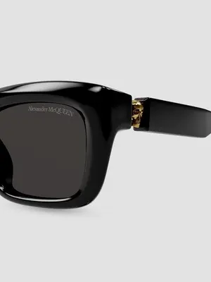 Alexander McQueen Floating Skull 54mm Square Sunglasses