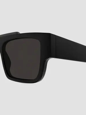 Gucci Faceted Specs Squared Recycled Acetate Sunglasses - Black