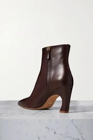 Chloé Oli Braided Leather Ankle Boots