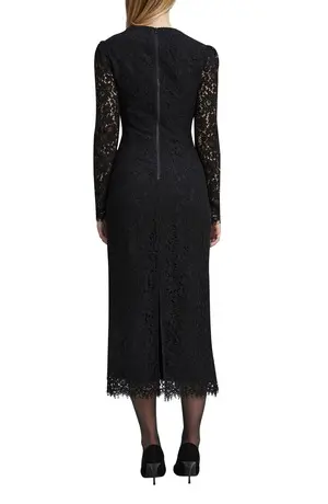 bardot ola long sleeve midi dress Bardot Ola Long Sleeve Midi Dress in Brown