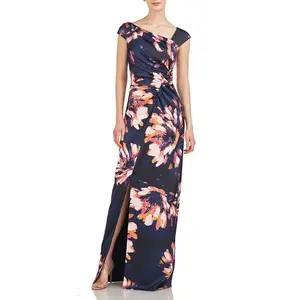KAY UNGER Wafa Floral Column Gown