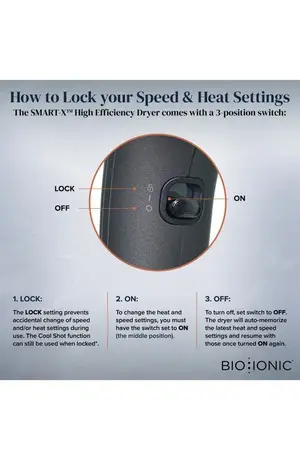 BIO IONIC Smart-x High Efficiency Dryer + Diffuser - Blue