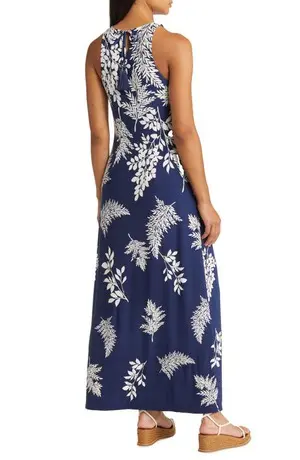Tommy Bahama Jasmina Whisper Fronds Maxi Dress - Island Navy | Editorialist