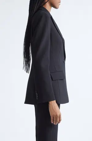 Michael Kors Georgina Virgin Wool-blend Blazer - Black