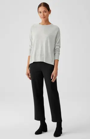 Eileen Fisher Ponte Ankle Straight Leg Pants