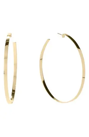Lana Jewelry 14k Gold 80mm Flat Hoop Earrings