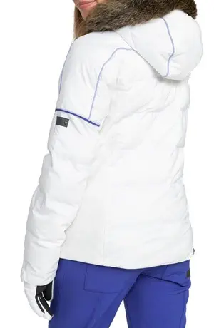 Roxy Snowblizzard Snow Jacket With Removable Faux Fur Trim & Hood