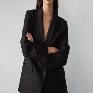 TWP Smoking Tuxedo Jacket - Black