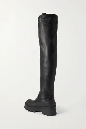Chloé Raina Tpu-trimmed Leather Platform Knee Boots