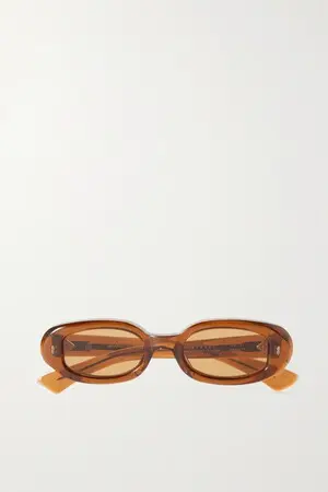 JACQUES MARIE MAGE Besset Oval-frame Acetate Sunglasses