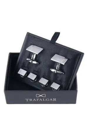Trafalgar The Kingsley Square Cuff Link & Stud Set