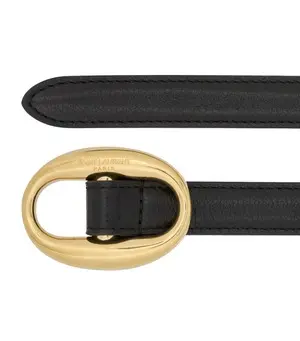 Saint Laurent Leather Belt - Black