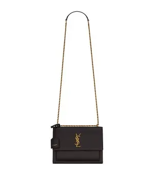 Saint Laurent Small Sunset Shoulder Bag - Brown