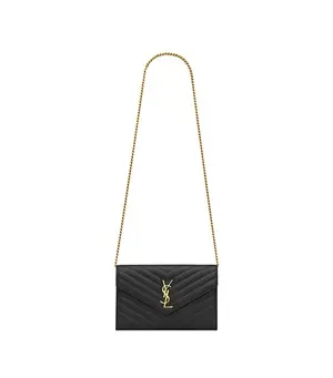 Saint Laurent Monogram Matelassé Envelope Wallet Bag