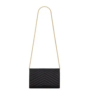 Saint Laurent Monogram Matelassé Envelope Wallet Bag
