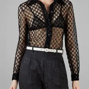 Gucci Petite Gg Thin Belt Leather