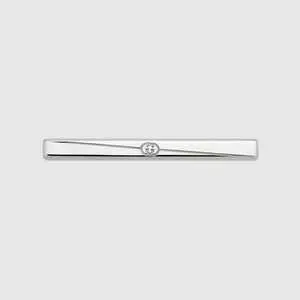 Gucci Diagonal Interlocking G Tie Bar - One-color