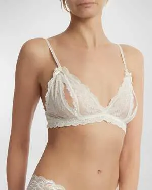 Hanky Panky Luxe Lace Open-cup Bralette - Ivory
