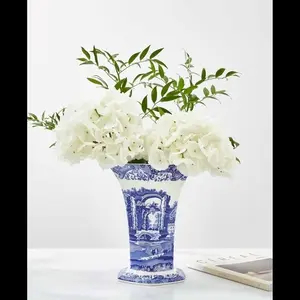 SPODE Blue Italian Hexagonal Vase