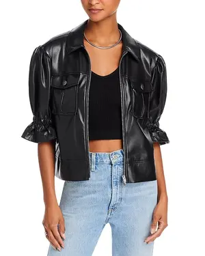 Cinq À Sept Faux Leather Jacket - Black