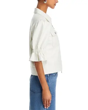 Cinq À Sept Faux Leather Jacket - Ivory