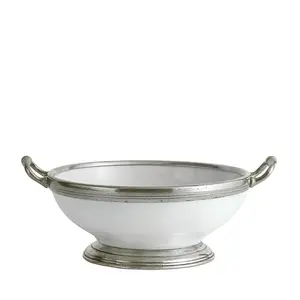 ARTE ITALICA Tuscan Medium Bowl With Handles - White