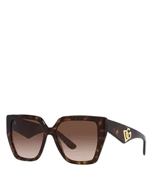 Dolce & Gabbana 55mm Square Sunglasses - Havana/brown Gradient
