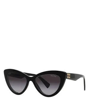 Miu Miu Cat Eye Sunglasses Black/gray Gradient