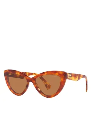 Miu Miu Cat Eye Sunglasses Light Havana/brown Solid