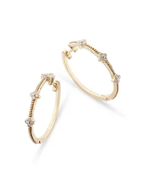 Bloomingdale'S Diamond Hoop Earrings - Gold