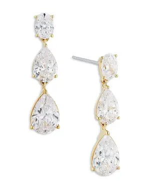Nadri Chiara Linear Drop Earrings - Gold
