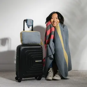 PINK LEMONADE Chevron Stripes Travel Set