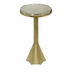 TOV FURNITURE Gabrielle Round Side Table - Antique Brass