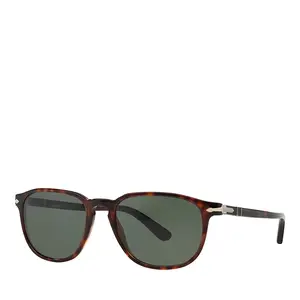 Persol 55mm Square Frame Sunglasses - Havana/green Solid