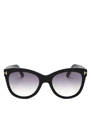 TOM FORD Wallace Cat Eye Sunglasses - Black/gray