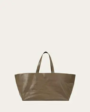 KASSL EDITIONS Kassl Oil Faux-Leather Tote Bag - Mud