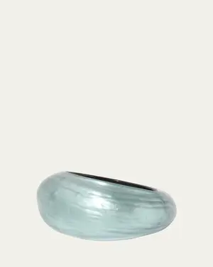 Alexis Bittar Alexis Bittar Puffy Lucite Tapered Bangle Bracelet Teal Blue