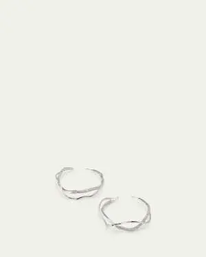 Alexis Bittar Intertwined Hoop Earrings - Silver