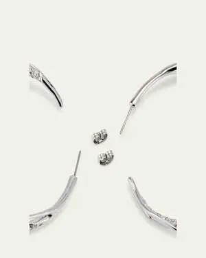 Alexis Bittar Intertwined Hoop Earrings - Silver