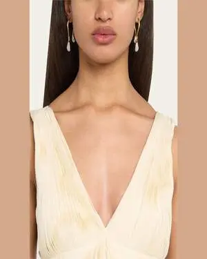 Alexis Bittar Solanales Crystal Earrings - Gold