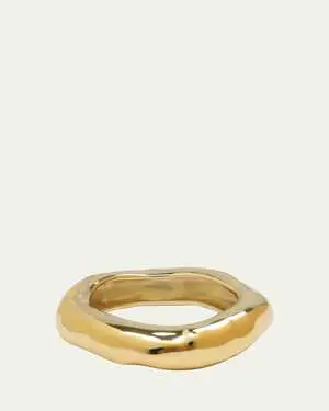 Alexis Bittar Molten Wide Bangle Bracelet Gold
